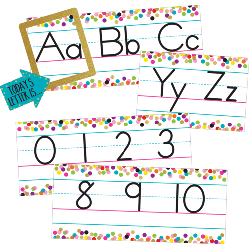 Confetti Alphabet Line Bulletin Board - TCR8804 | Teacher Created Resources
