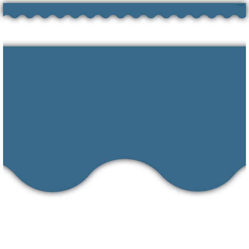 Slate Blue Scalloped Border Trim - TCR9091 | Teacher Created Resources