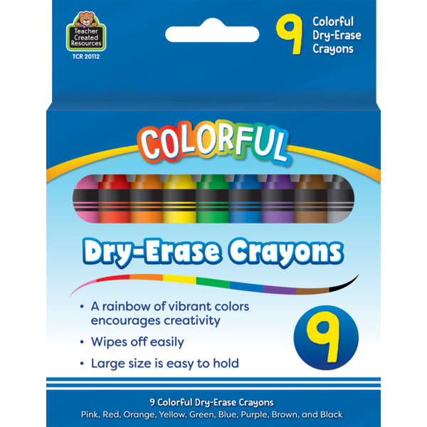 Colorful Dry-Erase Crayons - TCR20112 | Teacher Created Resources