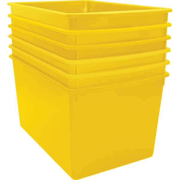 Yellow Plastic Multi-Purpose Bin 6 Pack - TCR2088613 | Teacher Created ...