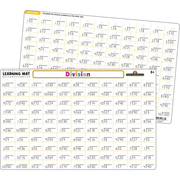 Division Learning Mat - TCR21026 | Teacher Created Resources