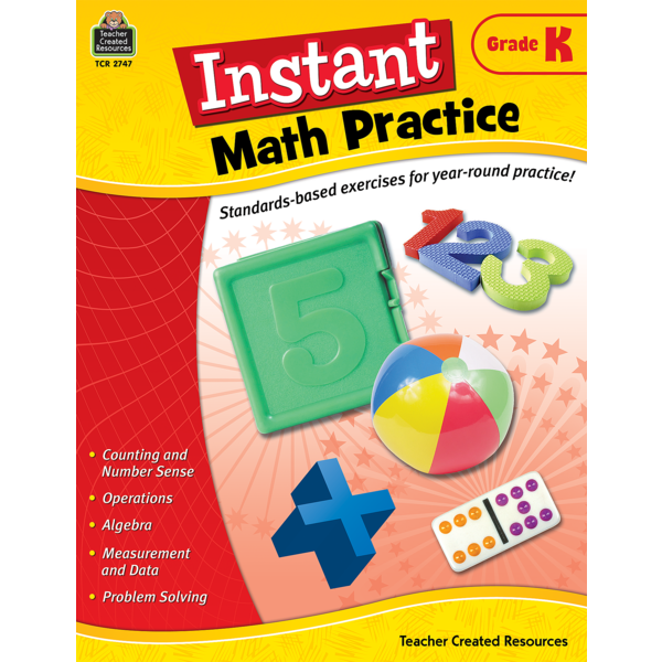 Instant Math Practice Grade K - TCR2747 | Teacher Created Resources