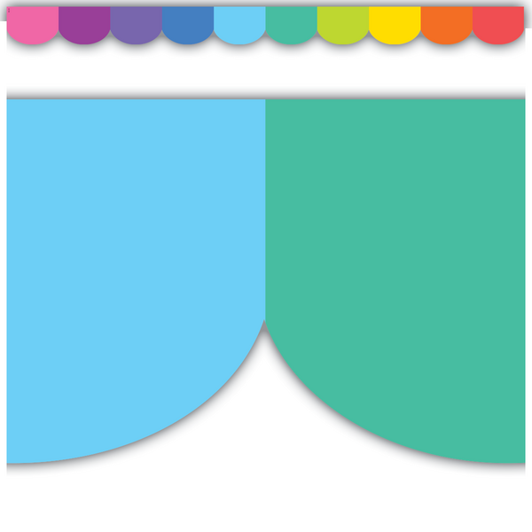 Colorful Scalloped Die-Cut Border Trim - TCR3950 | Teacher Created ...