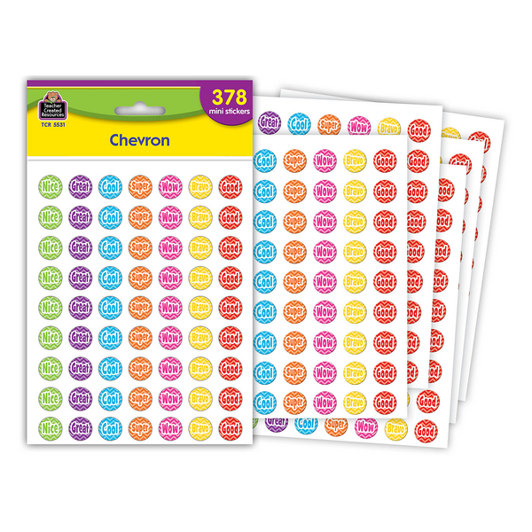 Chevron Mini Stickers - TCR5531 | Teacher Created Resources