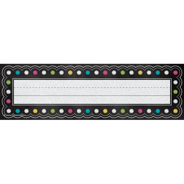 Chalkboard Brights Flat Name Plates - TCR5624 | Teacher Created Resources