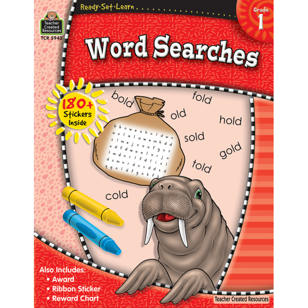 Ready Set Learn Word Searches Grade 1 TCR5943 Teacher Created ready-set-learn-word-searches-grade-1-tcr5943-teacher-created