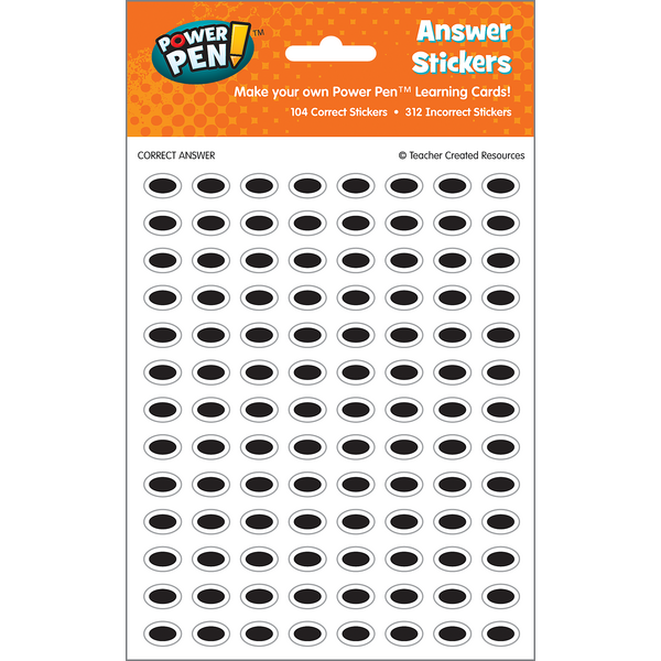 Power Pen Learning Cards Answer Stickers - TCR6168 | Teacher Created ...