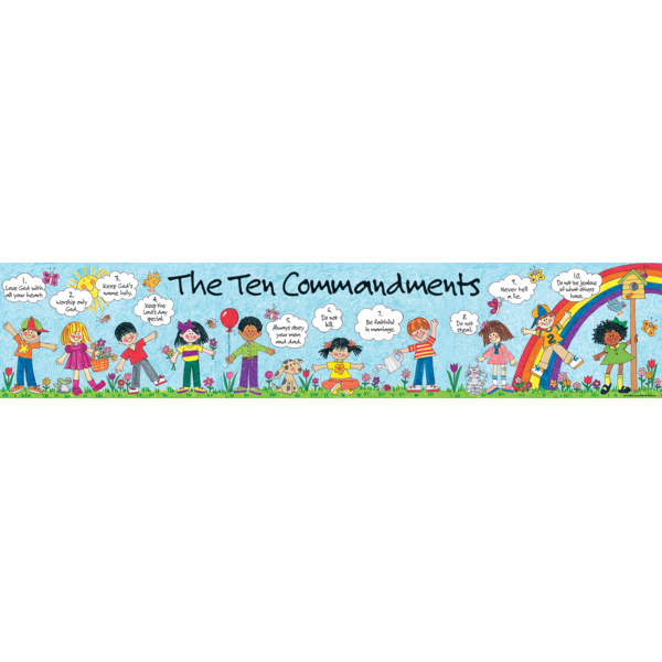 Children's Ten Commandments Banner - TCR7005 | Teacher Created Resources