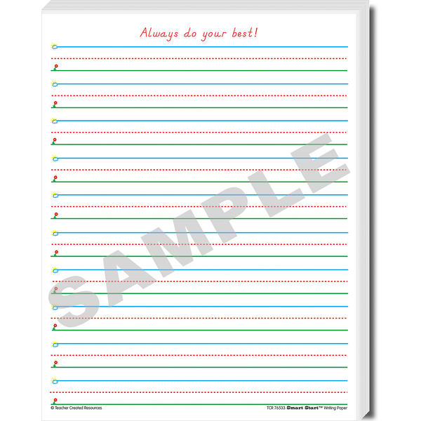 Smart Start 1-2 Writing Paper: 360 Sheets - TCR76533 | Teacher Created ...
