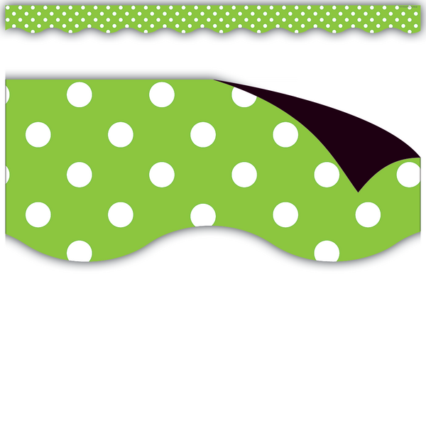 Lime Polka Dots Magnetic Border - TCR77123 | Teacher Created Resources