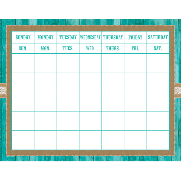 Shabby Chic Calendar Grid - TCR77198 | Teacher Created Resources
