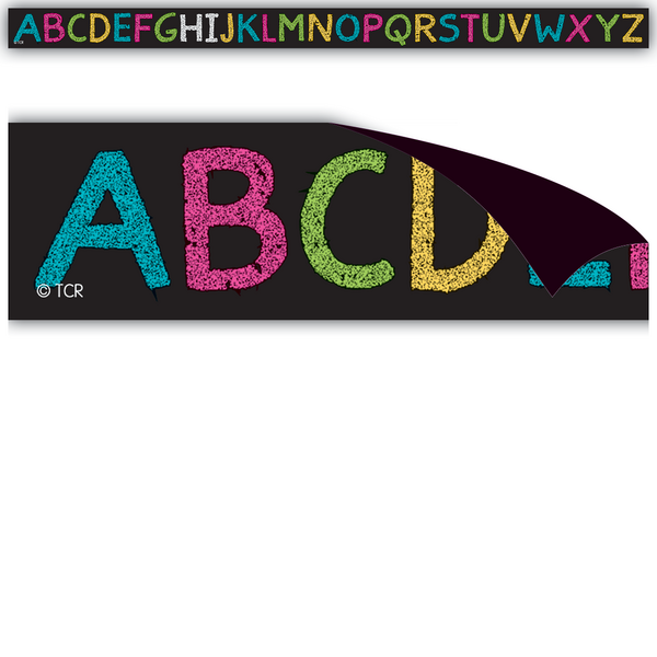 Chalkboard Brights Alphabet Magnetic Strips - TCR77262 | Teacher ...