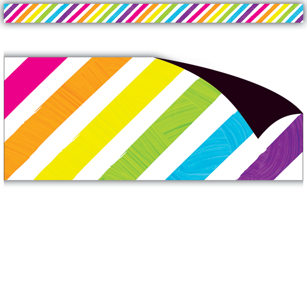 Brights 4Ever Stripes Magnetic Border - TCR77573 | Teacher Created ...