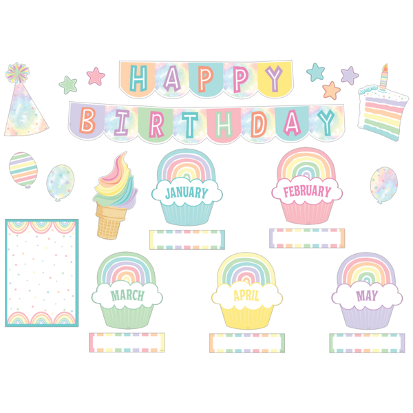 Pastel Pop Happy Birthday Mini Bulletin Board - TCR8415 | Teacher ...