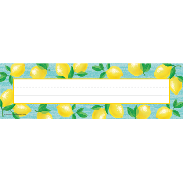 Lemon Zest Flat Name Plates - TCR8482 | Teacher Created Resources