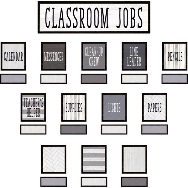 Modern Farmhouse Classroom Jobs Mini Bulletin Board - TCR8532 | Teacher ...