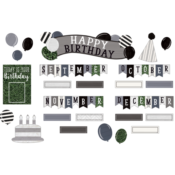 Modern Farmhouse Happy Birthday Mini Bulletin Board - TCR8533 | Teacher ...
