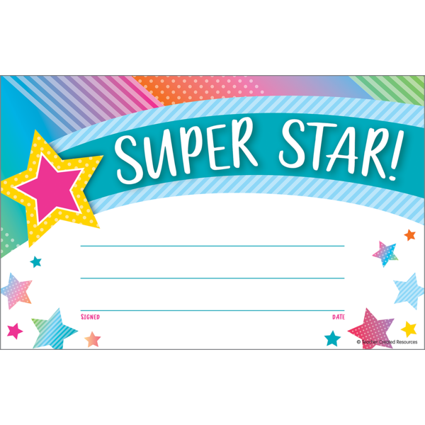 Colorful Vibes Super Star Awards - TCR8780 | Teacher Created Resources