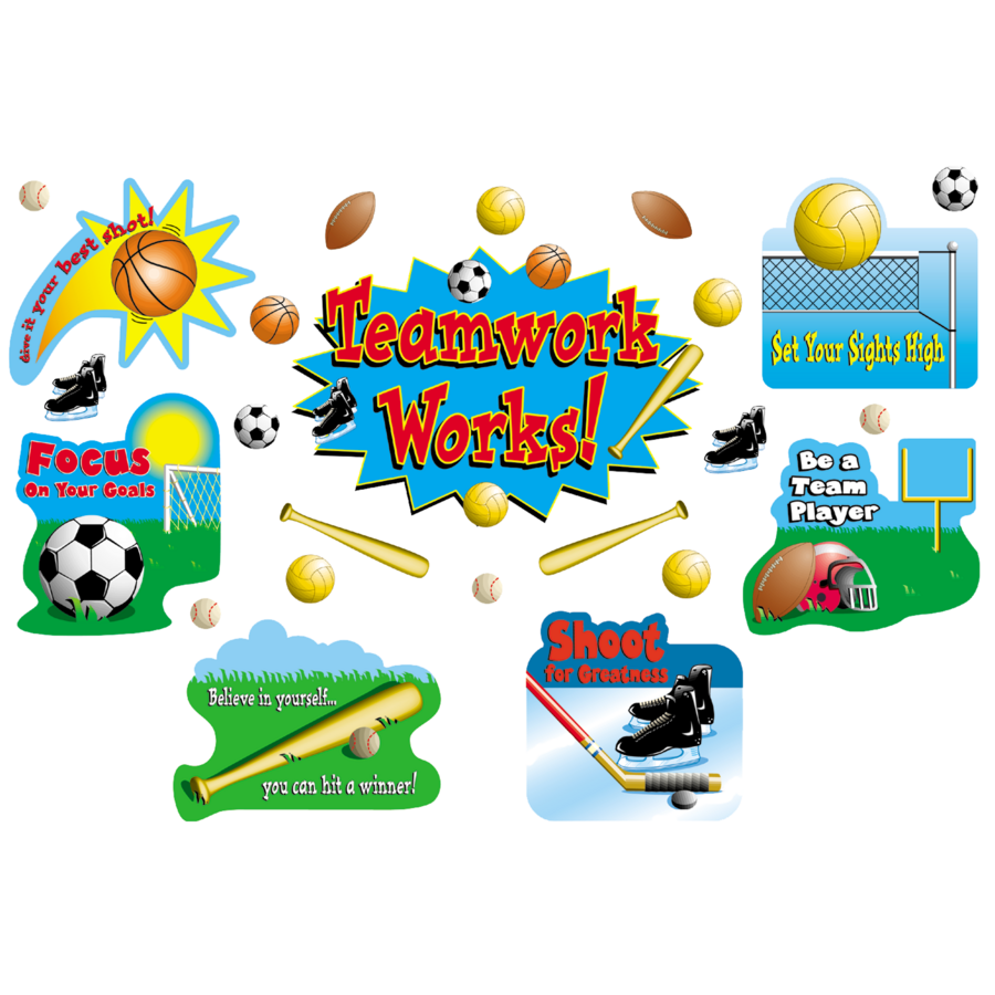Sports/Teamwork Bulletin Board Display Set - TCR1793 | Teacher Created ...
