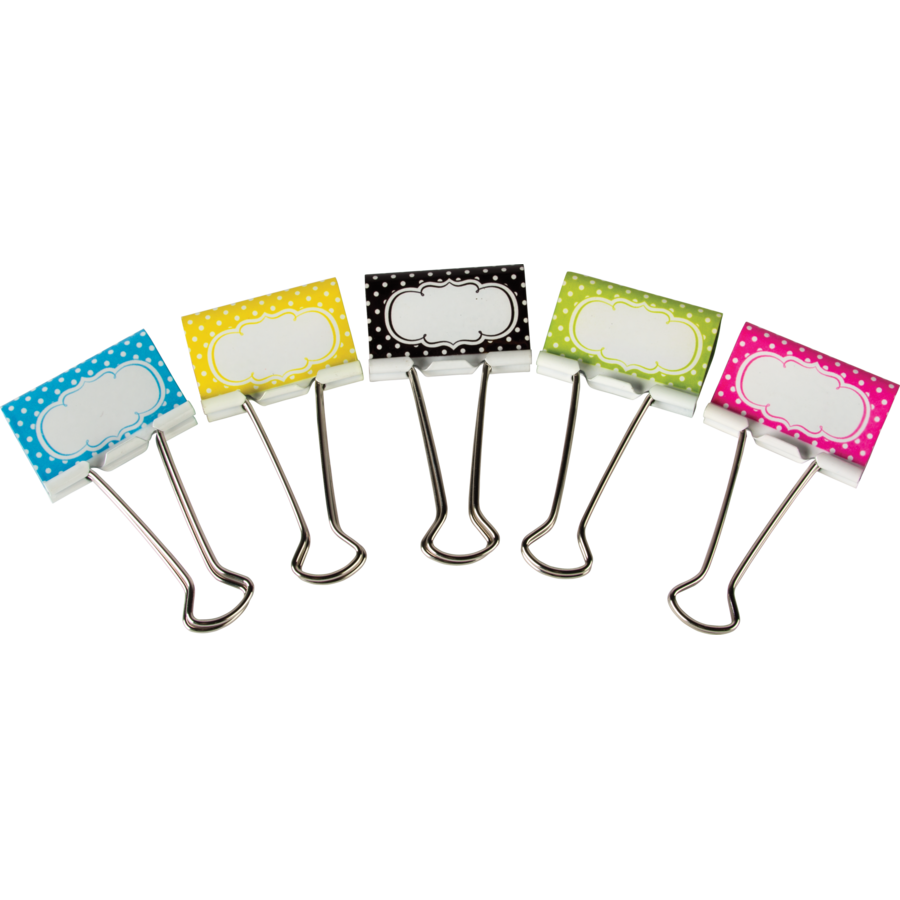 Fill-in Polka Dots Large Binder Clips - TCR20667 | Teacher Created ...