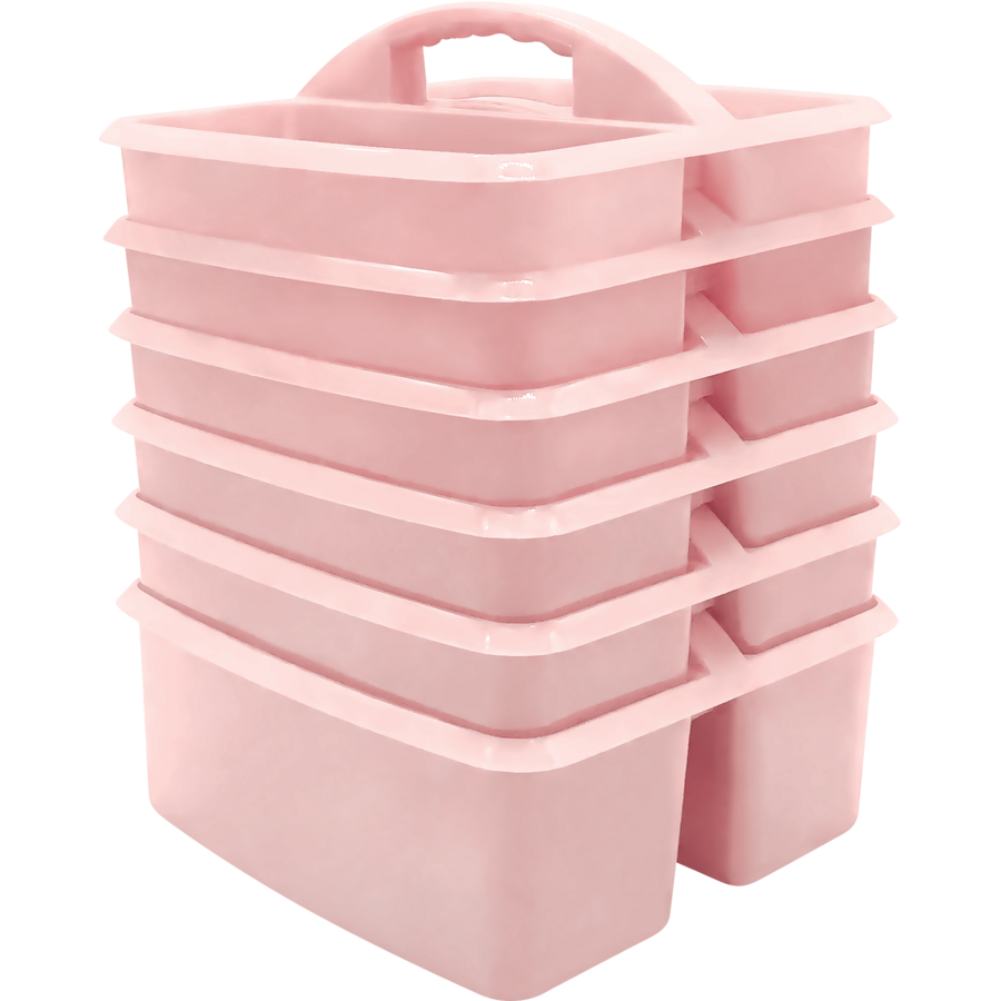 Light Pink Plastic Storage Caddy 6-Pack - TCR2088662 | Teacher Created ...