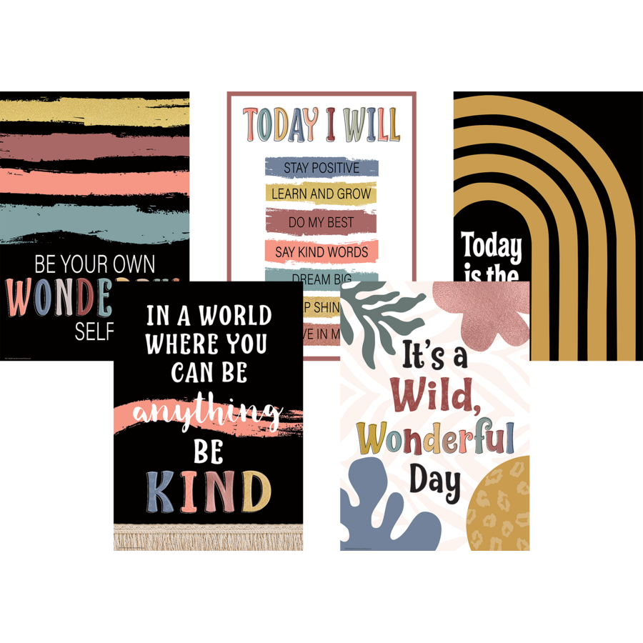 Wonderfully Wild Positive Poster Set (5) - TCR2088704 | Teacher Created Resources