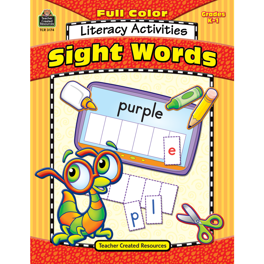 Full-Color Literacy Activities: Sight Words - TCR3174 | Teacher Created ...