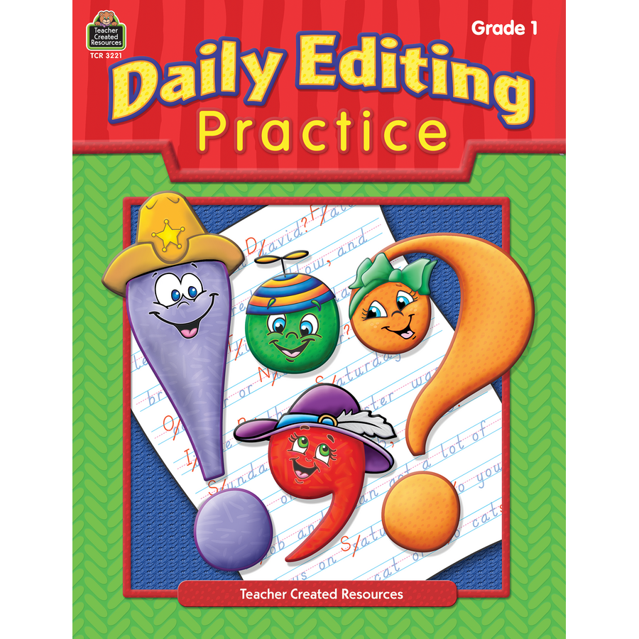 Daily Editing Practice, Grade 1 - TCR3221 | Teacher Created Resources