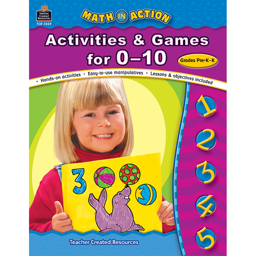 Math In Action: Activities & Games for 0-10 - TCR3529 | Teacher Created ...