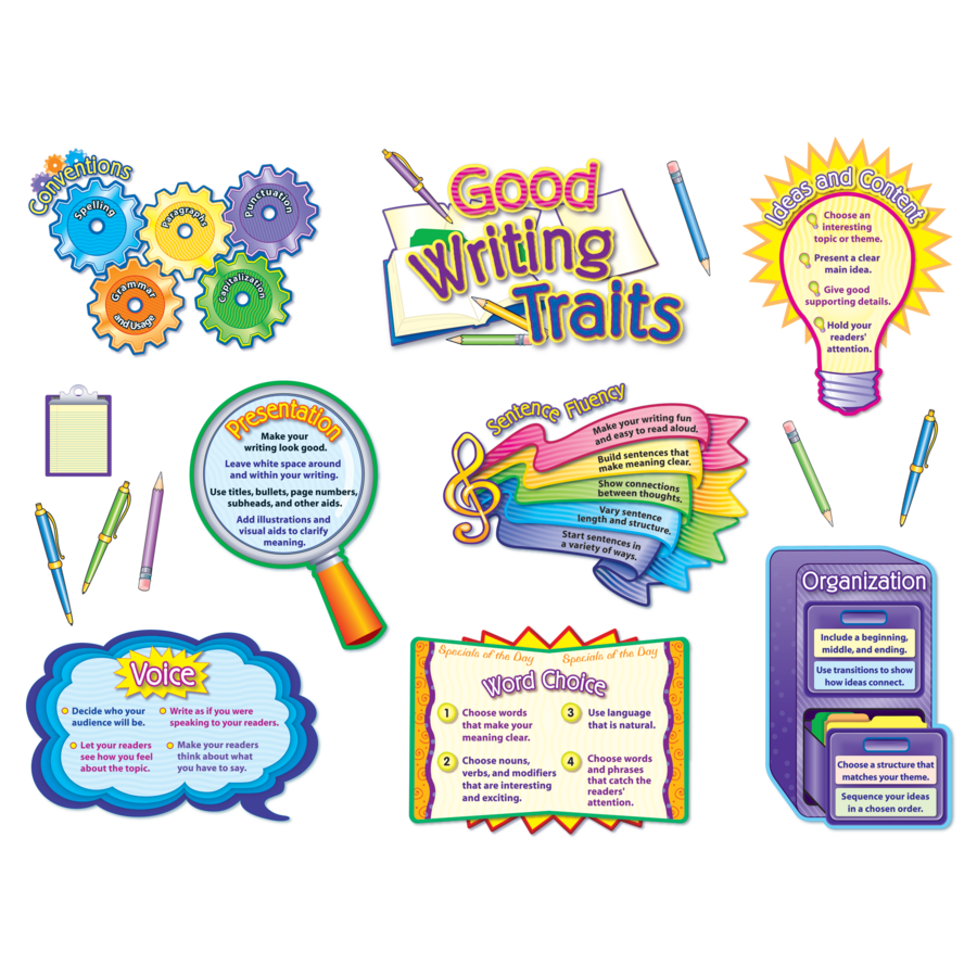 Good Writing Traits Bulletin Board Display Set - TCR4404 | Teacher ...