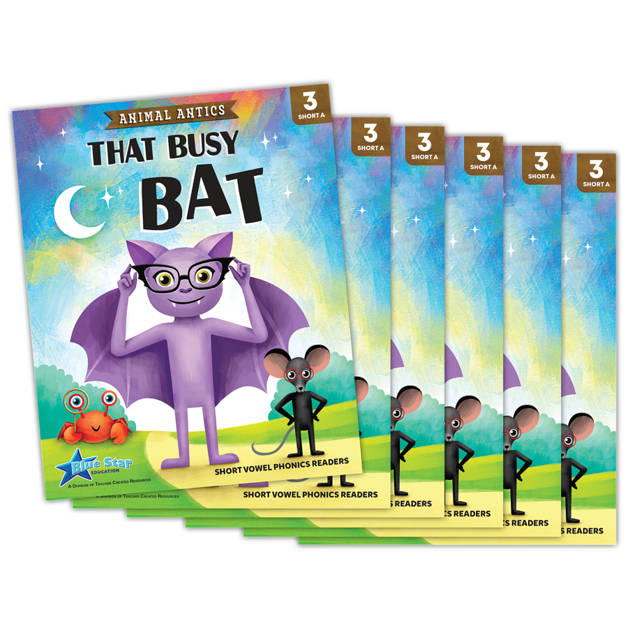 Animal Antics: That Busy Bat - Short Vowel a Reader - 6 Pack - TCR53308 ...