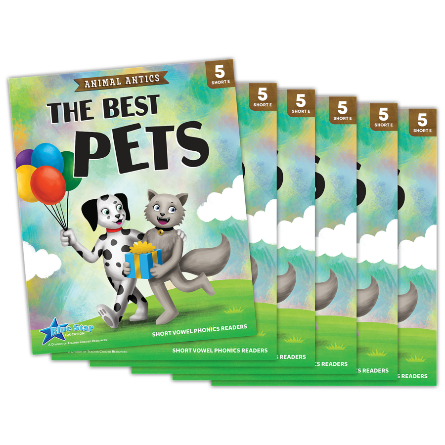 Animal Antics: The Best Pets - Short Vowel e Reader - 6 Pack - TCR53310 ...