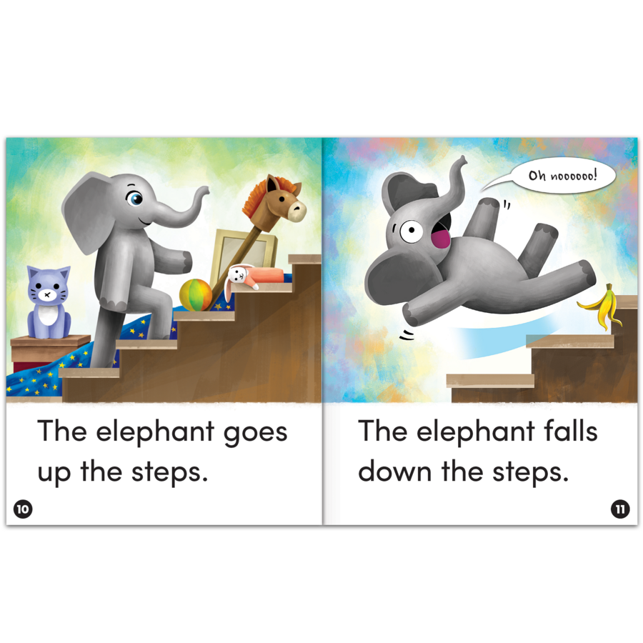 Animal Antics: The Messy Elephant - Short Vowel e Reader - 6 Pack ...