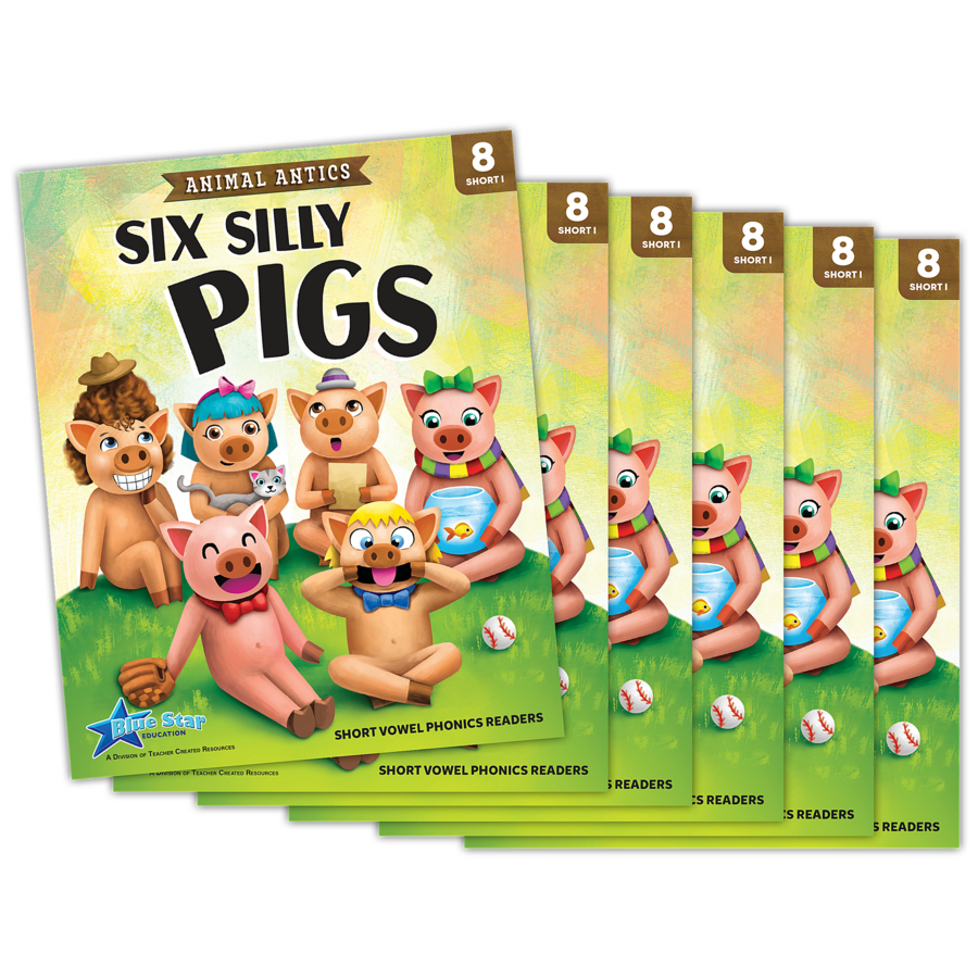 Animal Antics: Six Silly Pigs - Short Vowel i Reader - 6 Pack ...