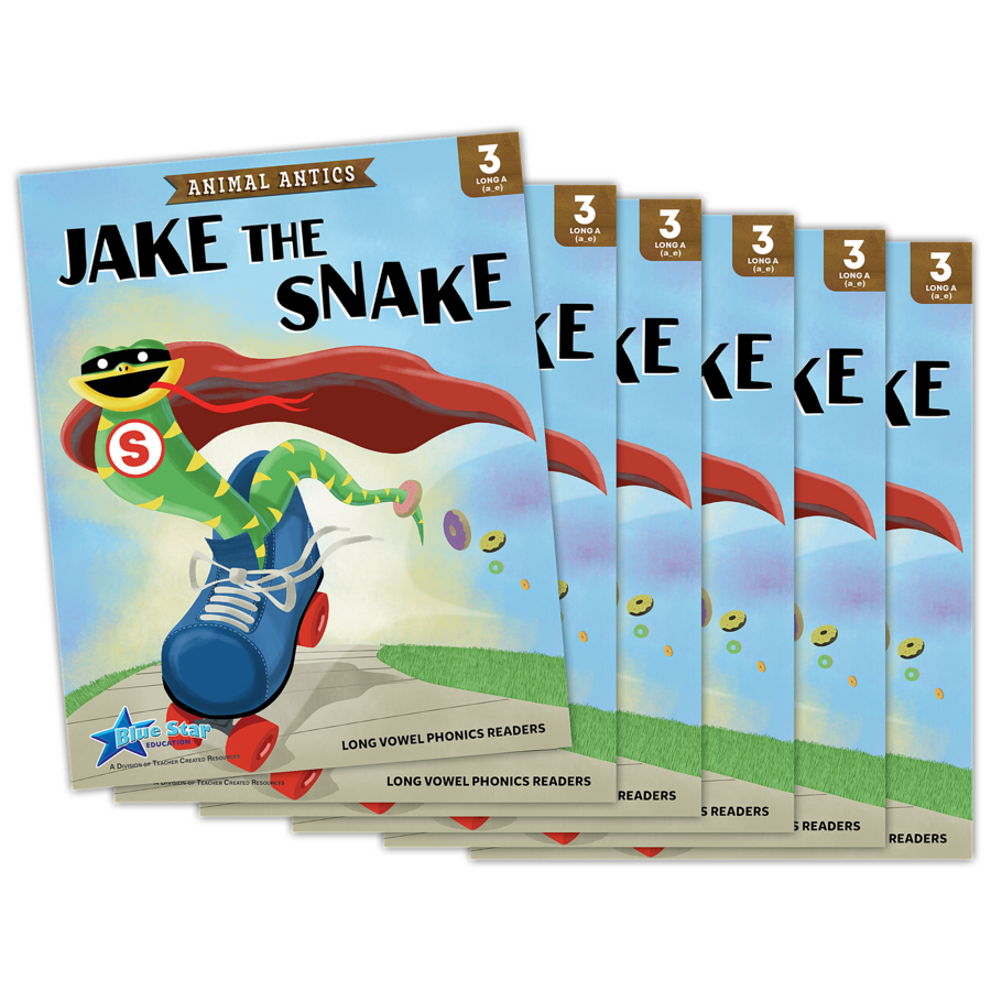 Animal Antics: Jake the Snake - Long a Vowel Reader - 6 Pack - TCR53479 ...