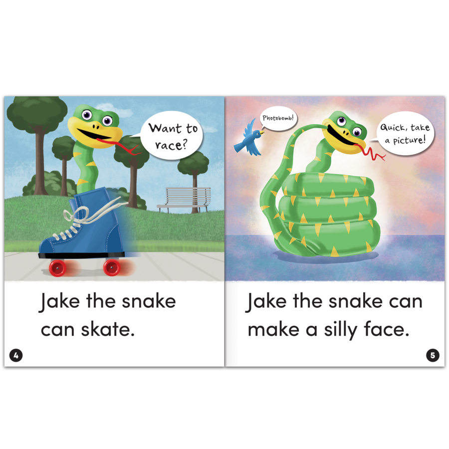 Animal Antics: Jake the Snake - Long a Vowel Reader - 6 Pack - TCR53479 ...