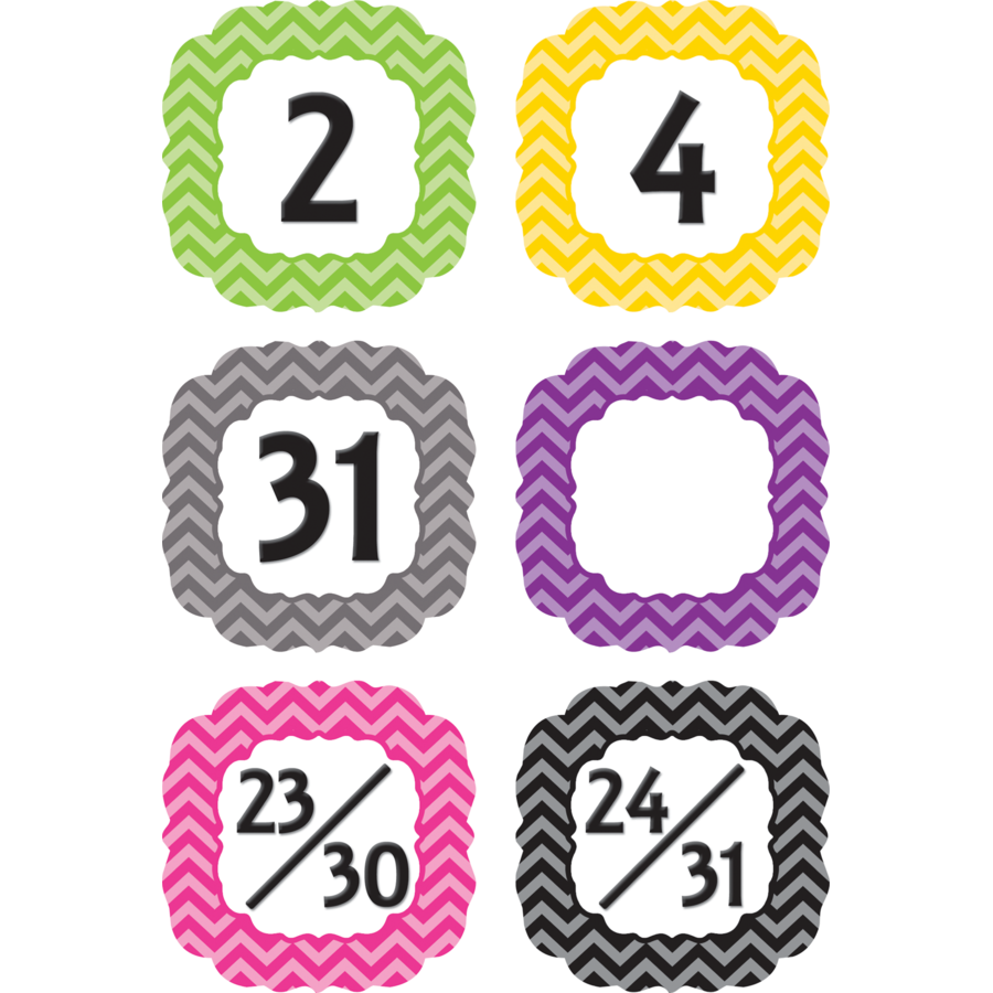 Chevron Calendar Days - TCR5545 | Teacher Created Resources