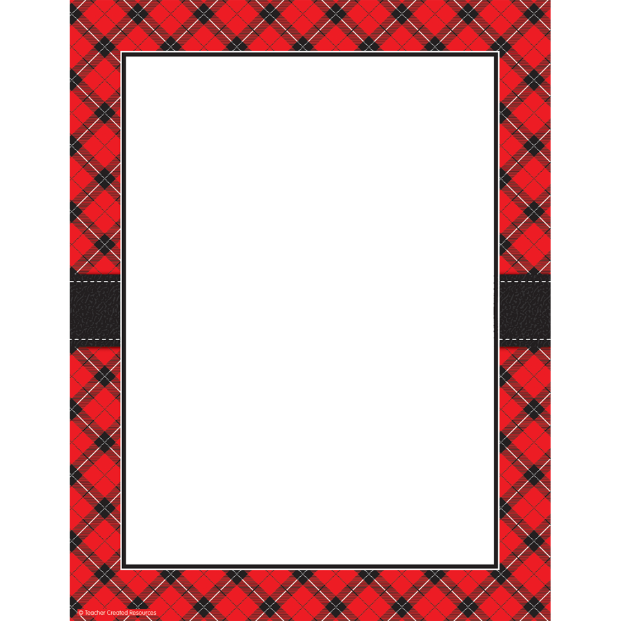Red Plaid Computer Paper - TCR5695 | Teacher Created Resources