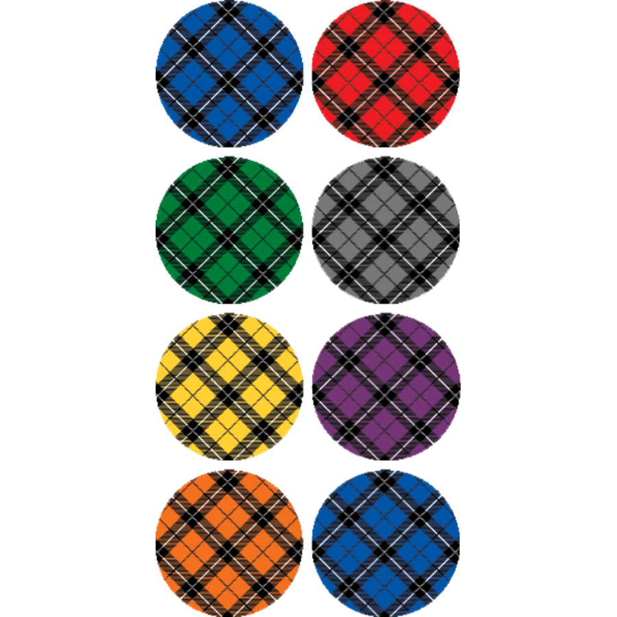 Plaid Mini Stickers - TCR5698 | Teacher Created Resources
