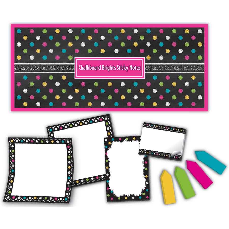 Chalkboard Brights Sticky Notes - TCR5833 | Teacher Created Resources