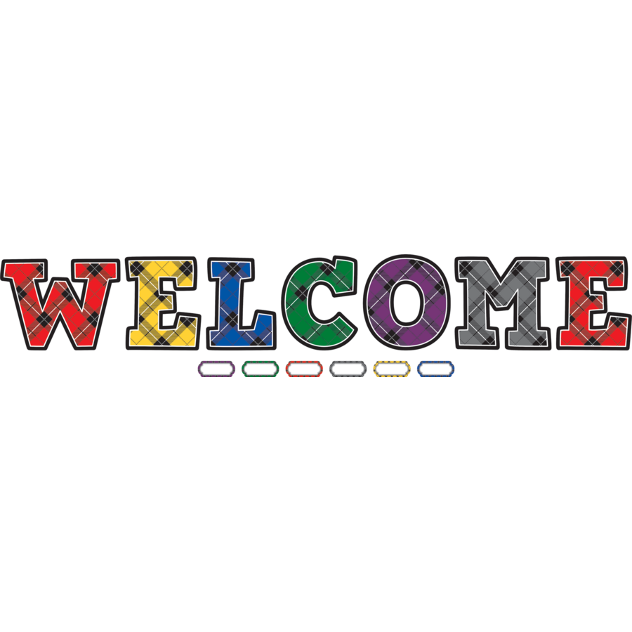 Plaid Welcome Bulletin Board Display Set - TCR5865 | Teacher Created ...