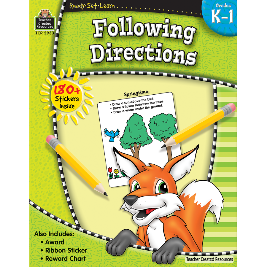 Ready-Set-Learn: Following Directions Grade K-1 - TCR5933 | Teacher ...