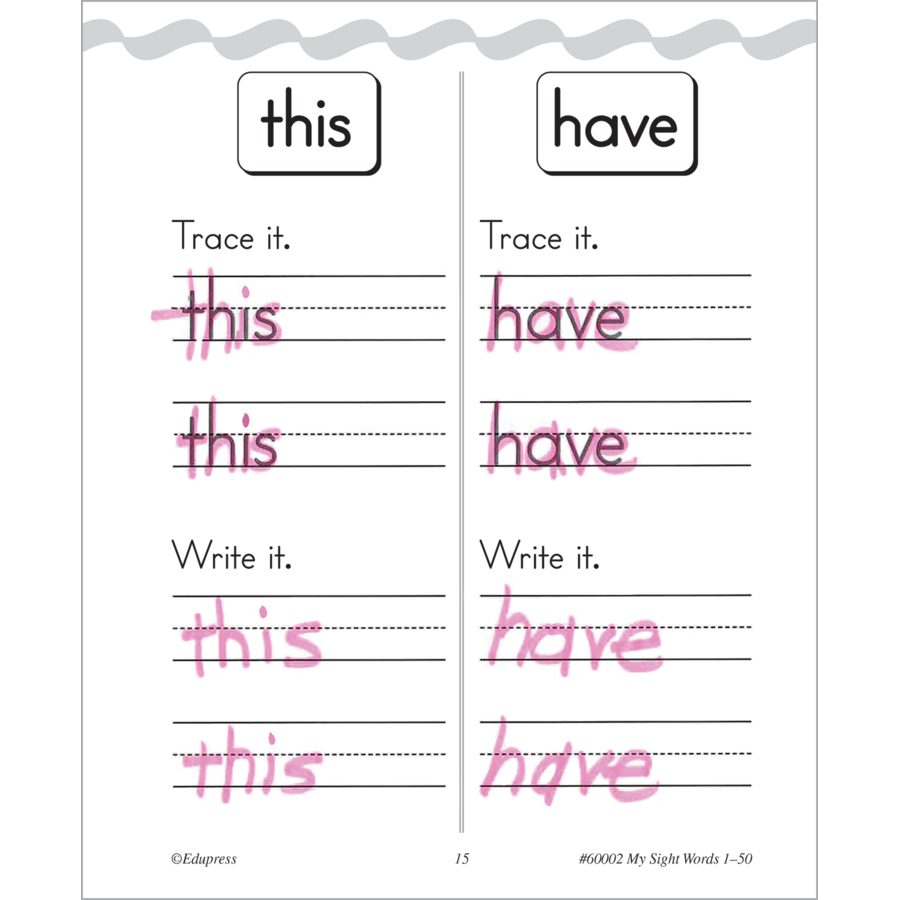 My Own Sight Words 1–50 - TCR60002 | Teacher Created Resources