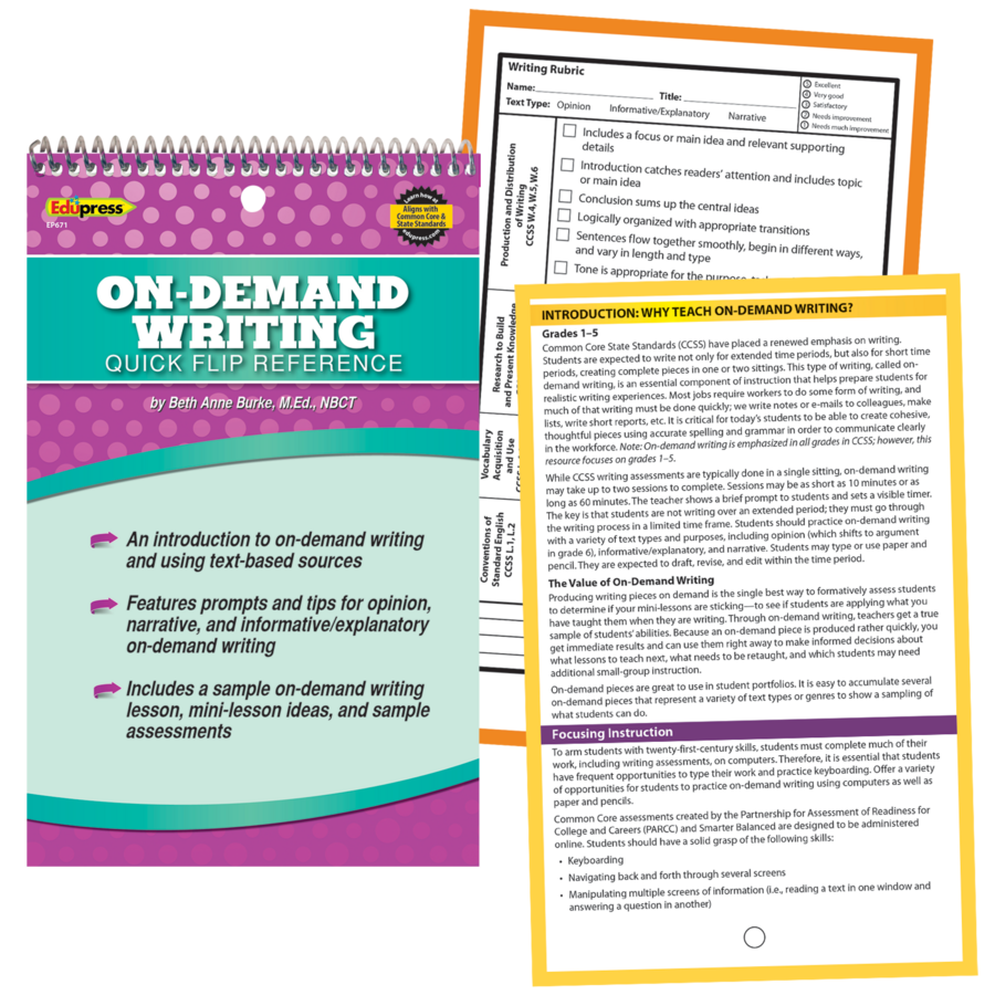 Quick Flip Guide to On-Demand Writing - TCR60671 | Teacher Created ...