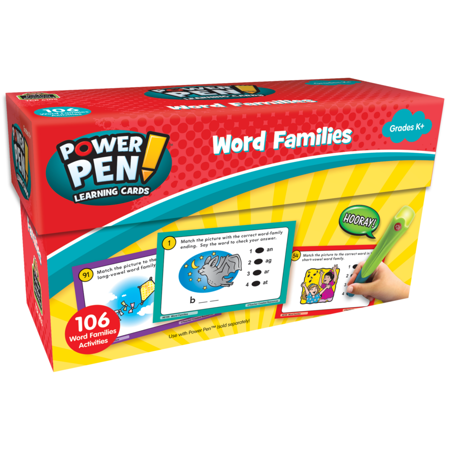 Power Pen Learning Cards: Word Families - TCR6105 | Teacher Created ...