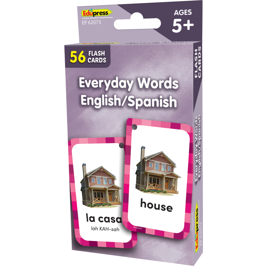 Everyday Words English/Spanish Flash Cards - TCR62073 | Teacher Created ...