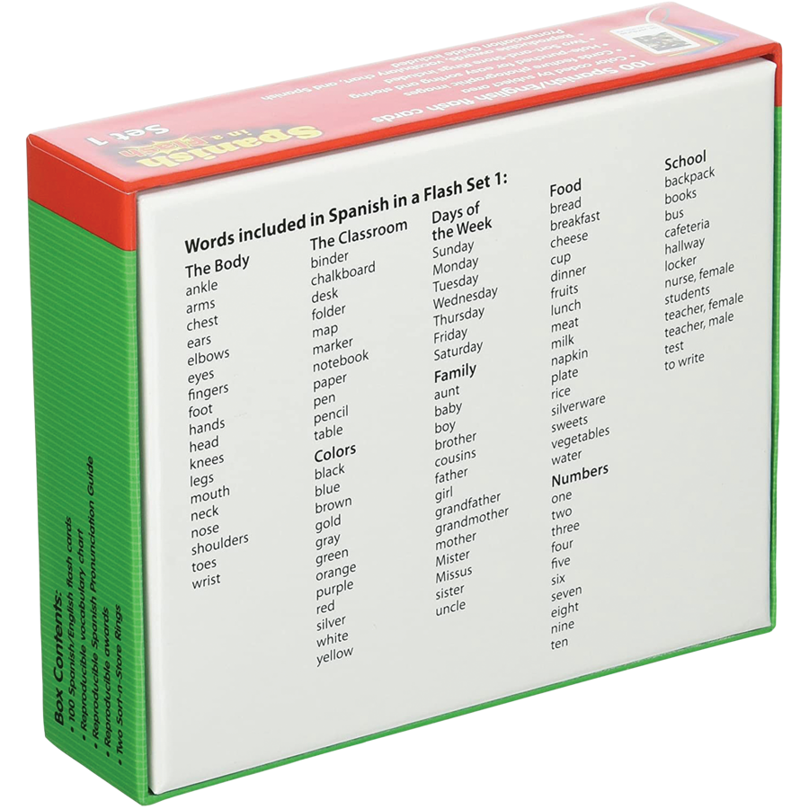 Spanish in a Flash Cards Set 1 - TCR62342 | Teacher Created Resources