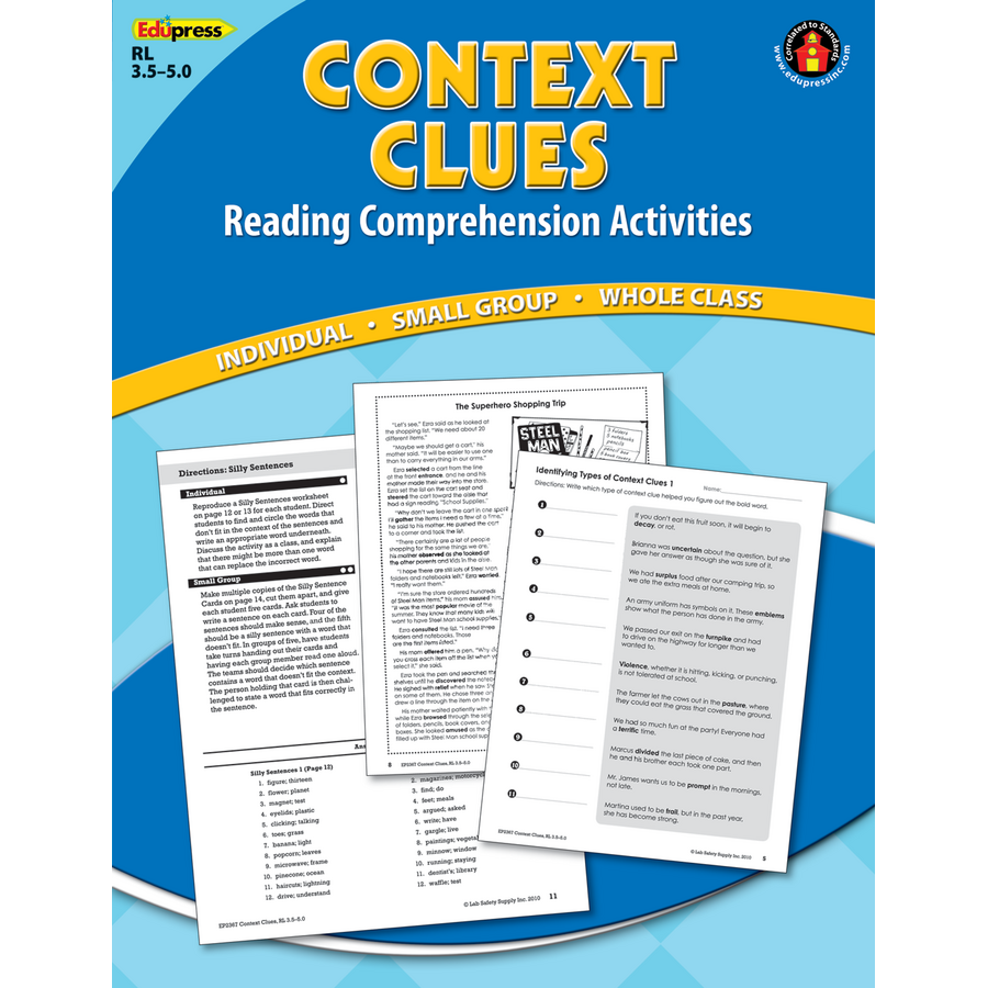 Reading Comprehension Book Context Clues Blue Level - TCR62367 ...