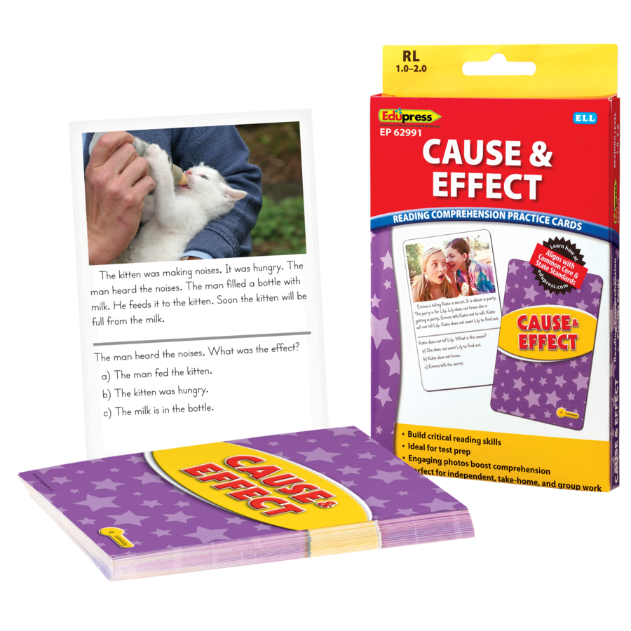 Cause & Effect Practice Cards Yellow Level - TCR62991 | Teacher Created ...