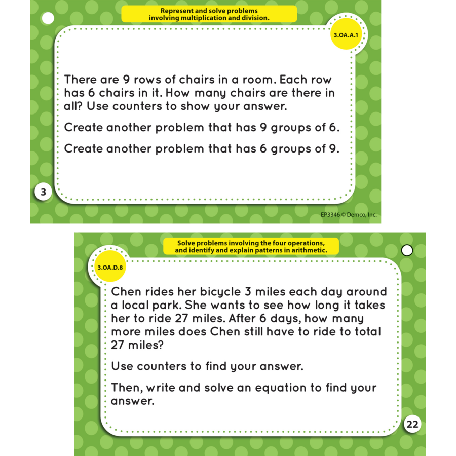 Common Core Math Task Cards Grade 3 - TCR63346 | Teacher Created Resources